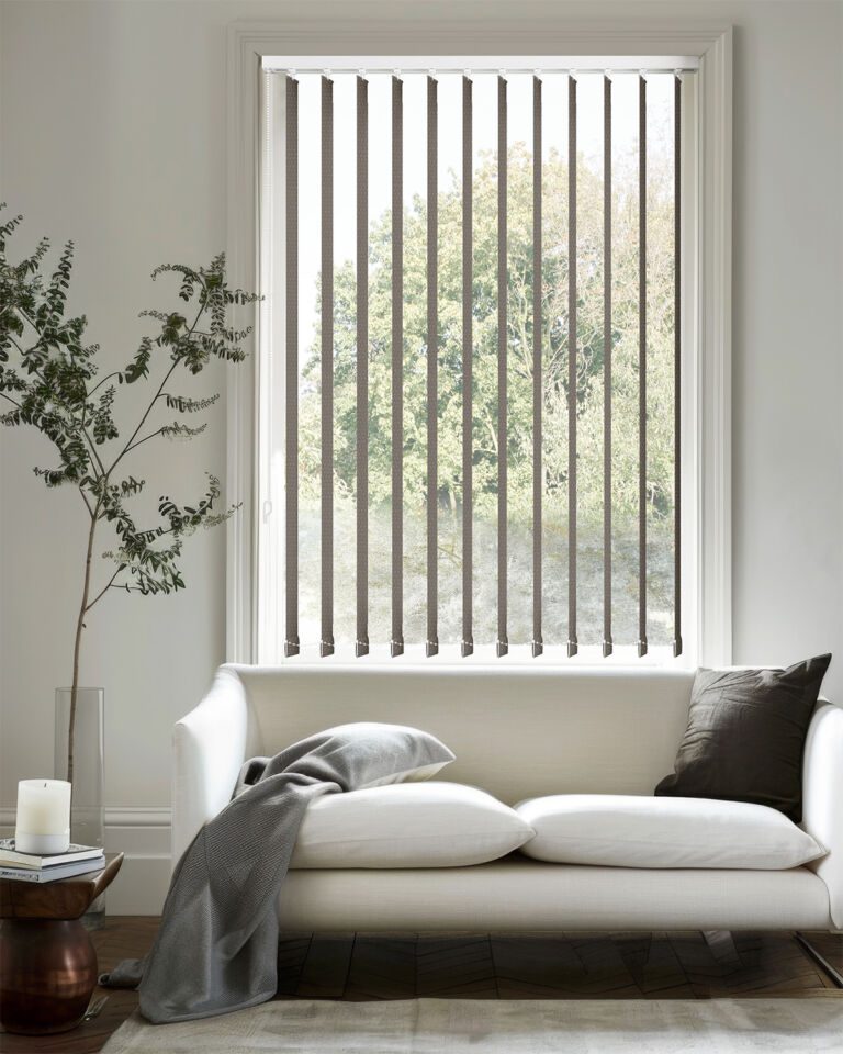 Vertical Blockout 89mm Valencia Pebble | Ready Made Blinds & Curtains