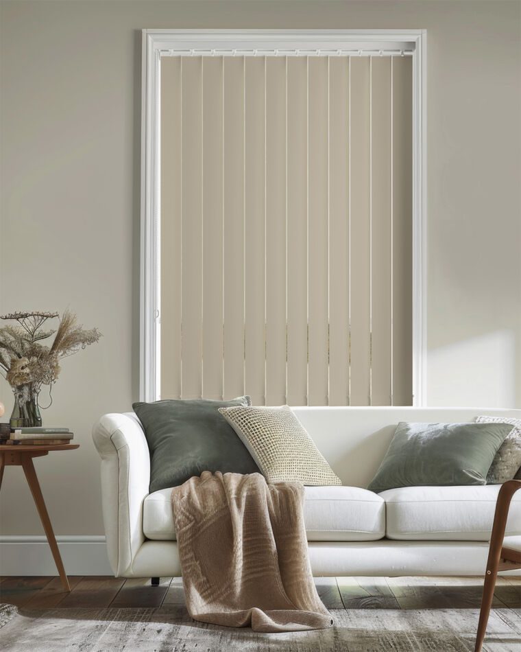 Vertical Blockout 89mm Valencia Alabaster | Ready Made Blinds & Curtains