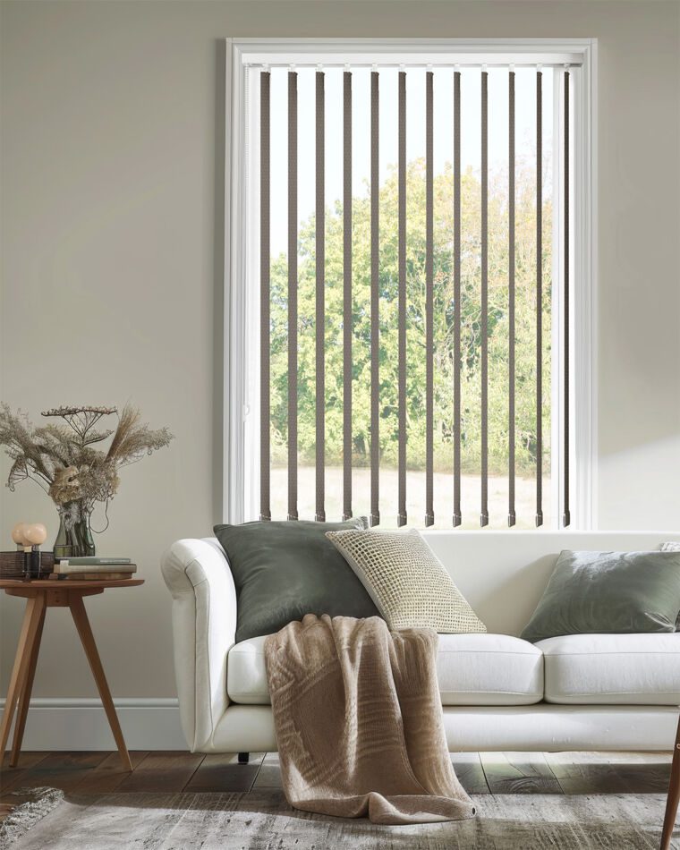 Vertical Blockout 89mm Valencia Pebble | Ready Made Blinds & Curtains