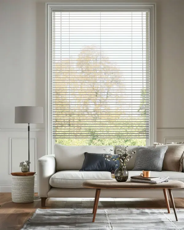 Aluminium Blinds 25mm Metallic Silver | Ready Made Blinds & Curtains